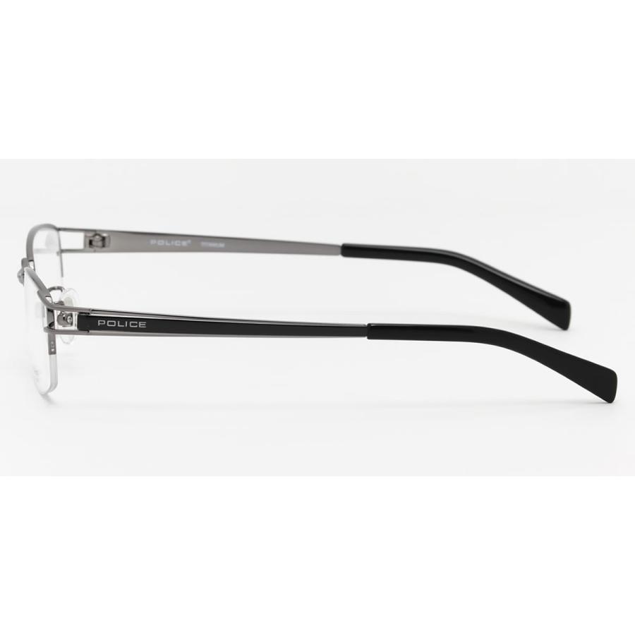 POLICE ポリス メガネ フレーム VPL174J 0568 54サイズ スクエア ナイロール チタン POLIC : メガネ・サングラス ...