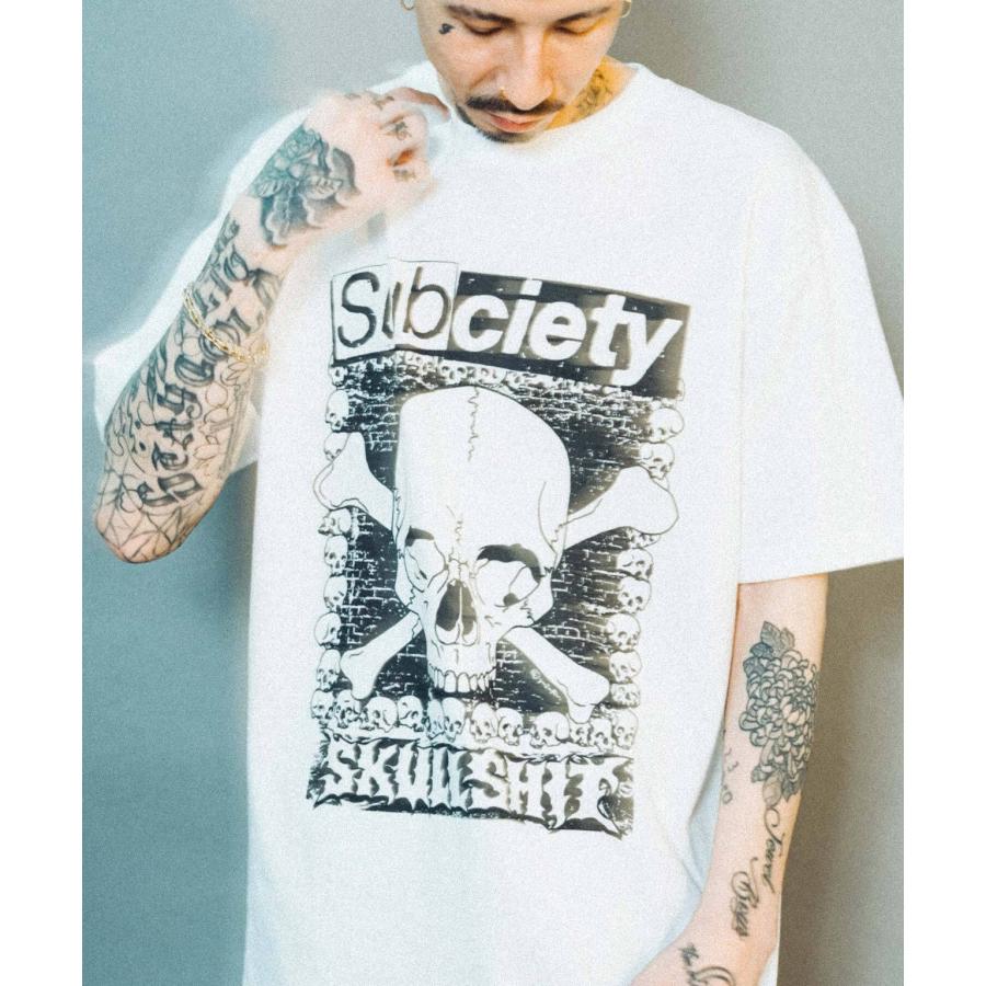 SKULLSHIT×Subciety コラボTee （white） : ガレージウダガワ Yahoo!店 - 通販 - Yahoo!ショッピング
