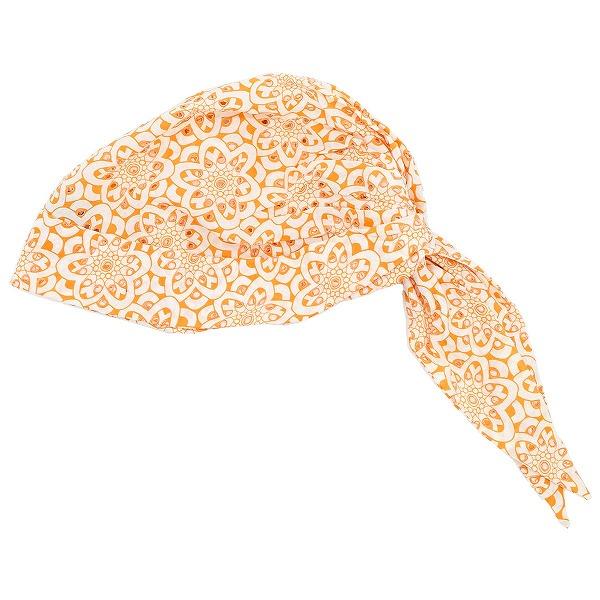 国産 日本製 レディース 薄手スカーフターバン 花柄 オレンジ 婦人 帽子 室内 脱毛対策 医療 春夏 : 24ss-6-4 : ザ・カルチェラタンハット - 通販 - Yahoo!ショッピング