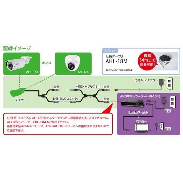 キャロットシステムズ ☆在庫数のみ！SALE商品！Alter+ AHDフルハイビジョン屋外タイプカメラ 18mケーブルセット AH-120 ...