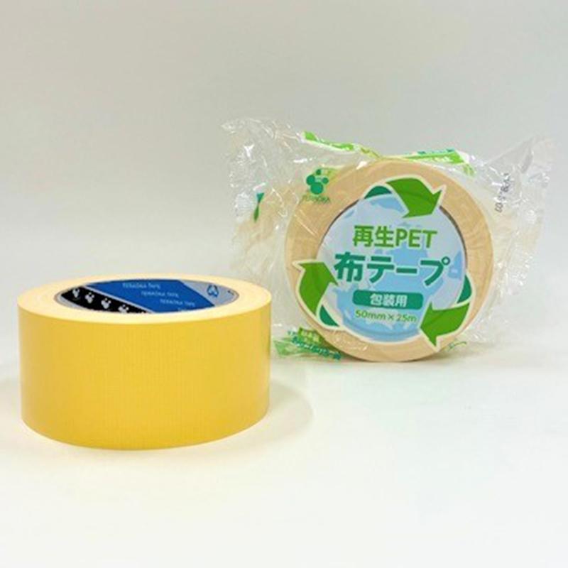 テラオカ 寺岡製作所 NO.1605 再生PET布テープ 黄（100mm×25m）（1ケース＝18巻入り） : パック・ナンバーワンYahoo!店 - 通販 - Yahoo!ショッピング