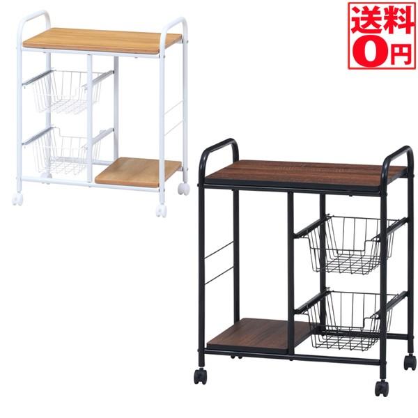 キッチンワゴン FBC-02-1 ダイニング収納 BK/BR・WH/NA 14639・15424 : ONLINE SHOP THE STANDARD - 通販 - Yahoo!ショッピング