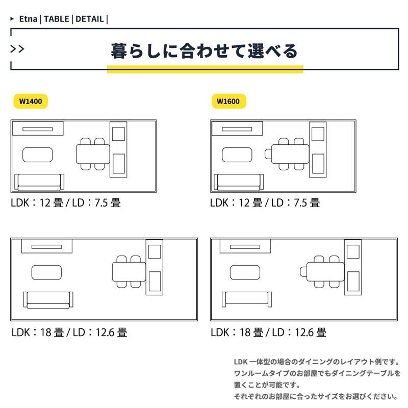 セラミック天板 Etna ダイニングテーブル1600 ETT-3605 :ib-ett-3605:ONLINE SHOP THE STANDARD - 通販 - Yahoo!ショッピング