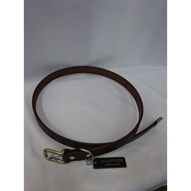 インセプション INCEPTION ベンズ(尻部分)レザー 手染め 25mm幅 細ベルト IPSDB-03 BLACK 天然皮革 ナローベルト ...