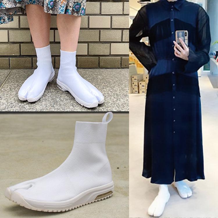 丸五足袋シューズ【Knit Tabi Boots】ショートブーツのようなコハゼの