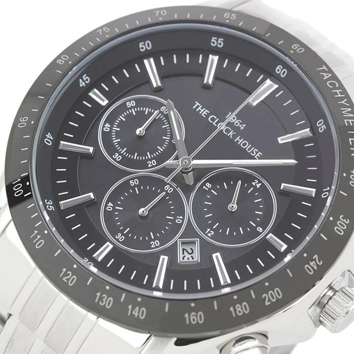 THE CLOCK HOUSE ザ・クロックハウス MBC1003-BK2A ビジネスカジュアル メンズ 腕時計 ソーラー ステンレス ブラック メタル クロノグラフ 雑誌掲載 : ザ ...