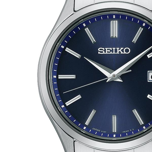 SEIKO SELECTION セイコー セレクション Sシリーズ ペア SBPX145 メンズ 腕時計 ソーラー 3針 カレンダー ネイビー ...