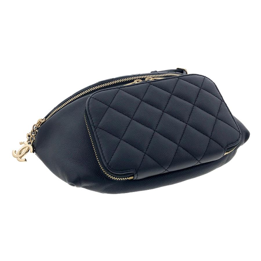 CHANEL シャネル ウエストポーチ マトラッセ キャビアスキン CHANEL シャネル ウエストポーチ マトラッセ キャビアスキン