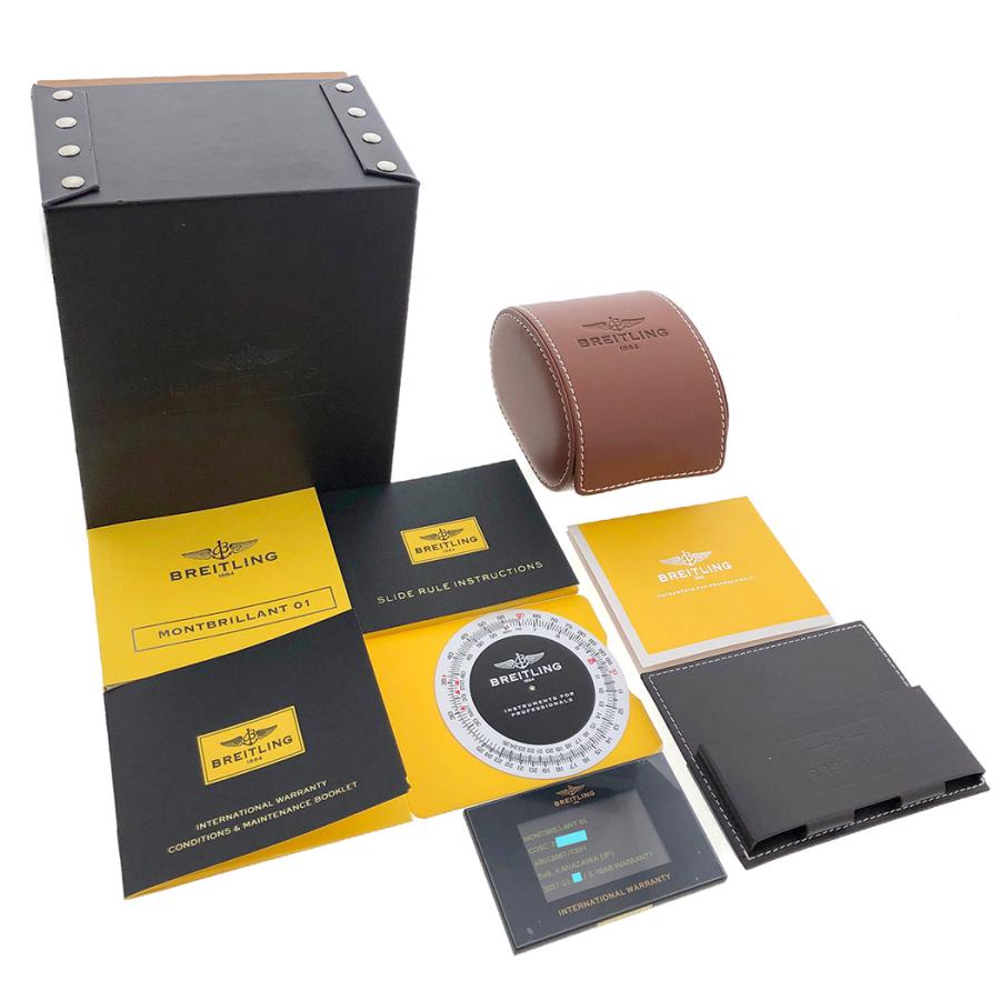 ブライトリング BREITLING モンブリラン01 AB013067/C894 仕上げ済 AB0130 ダイヤモンド ブルー メンズウォッチ 自動巻き AT 腕時計 ブライトリング 中古 ...