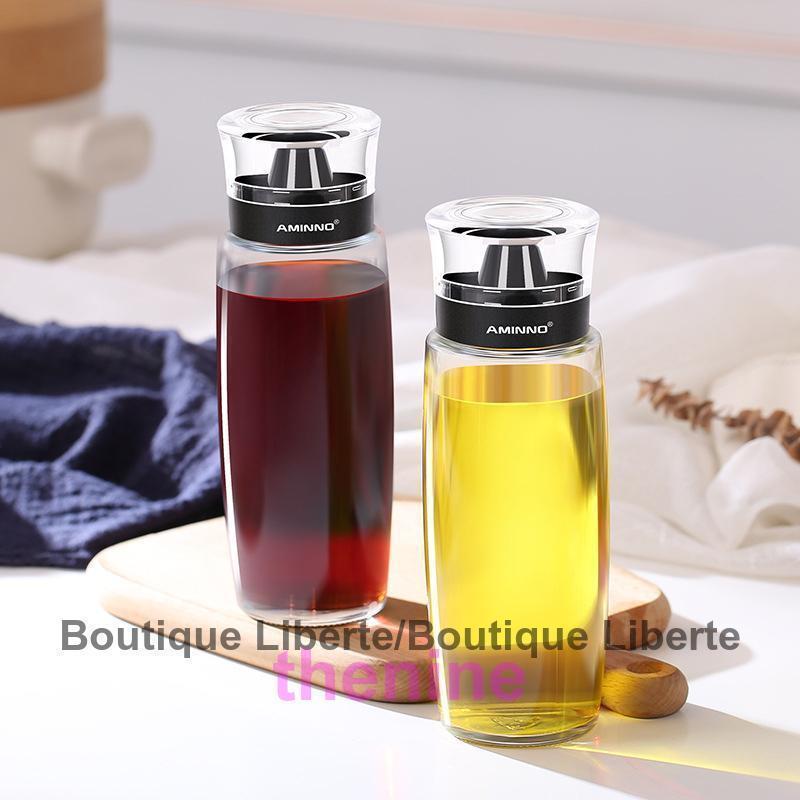 調味料入れ 調味料ボトル ガラス 収納 液体 大容量 おしゃれ 油さし 醤油さし オイルボトル サラダオイル お手入れ簡単 キッチン用品 280ML 漏れ防止 : THE KIM - 通販 ...