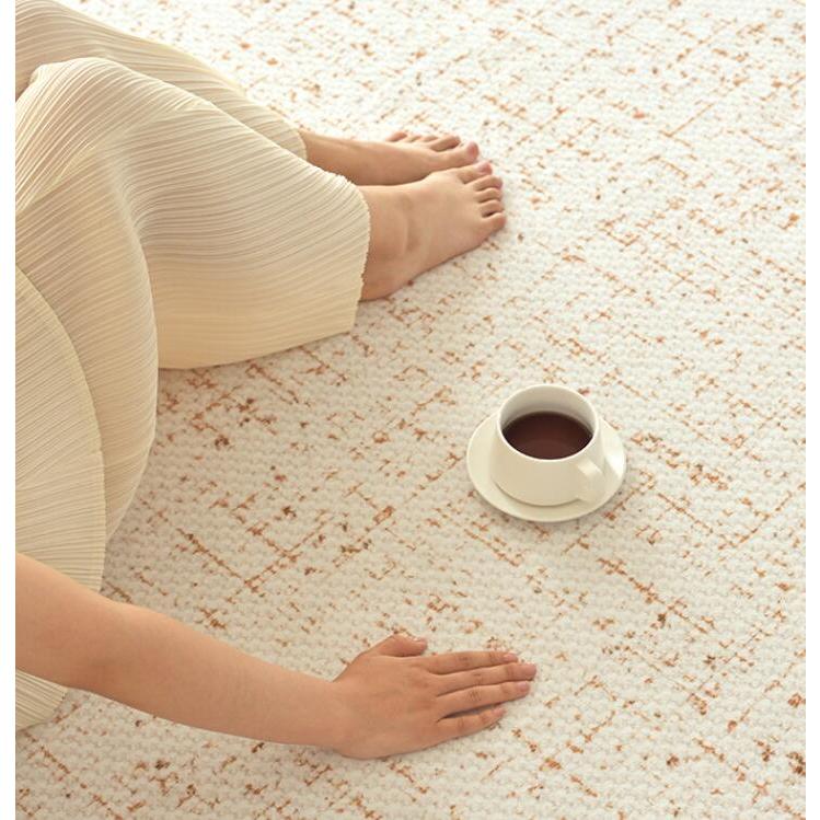 カーペット 約261×352cm 6畳 アイボリー 平織 抗菌 防臭 フリーカット 敷き詰め ラグ オールシーズン ホットカーペット対応 防音 :kk0315-bvde171:THE KIM ...