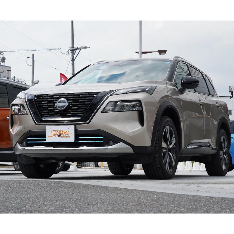 日産 新型 エクストレイル T33 フロント ロアグリルガーニッシュ 2P 選べる2色 鏡面仕上げ ブルー カスタム パーツ :ab106-08:カーパーツのサムライプロデュース - 通販 ...