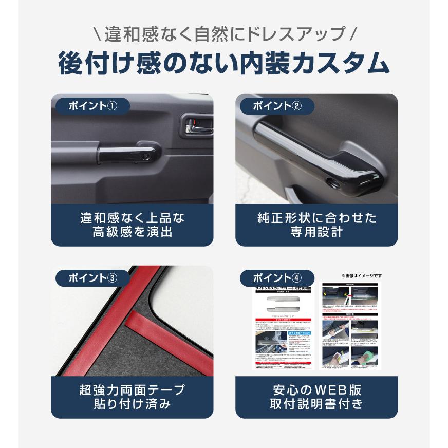 サムライプロデュース ジムニーノマド JC74W 内側ハンドルカバー 4P ピアノブラック 内装 カスタム パーツ ドレスアップ アクセサリー カーインテリア 保護 : カーパーツのサムライ ...