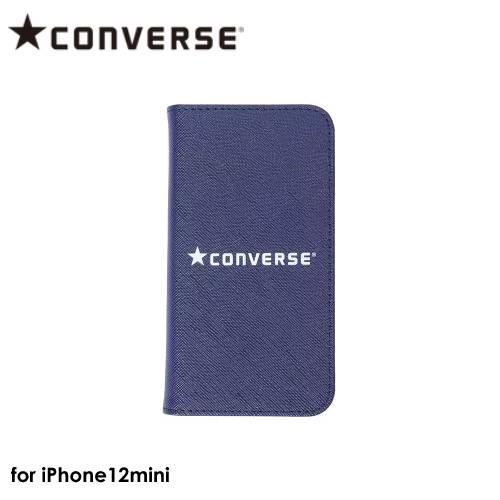 CONVERSE Logo PU Leather Book Type Case BLUE【iPhone12 mini対応 ...
