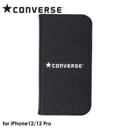 CONVERSE（コンバース） CONVERSE Logo PULeather Book Type Case BLACK【iPhone12 ...