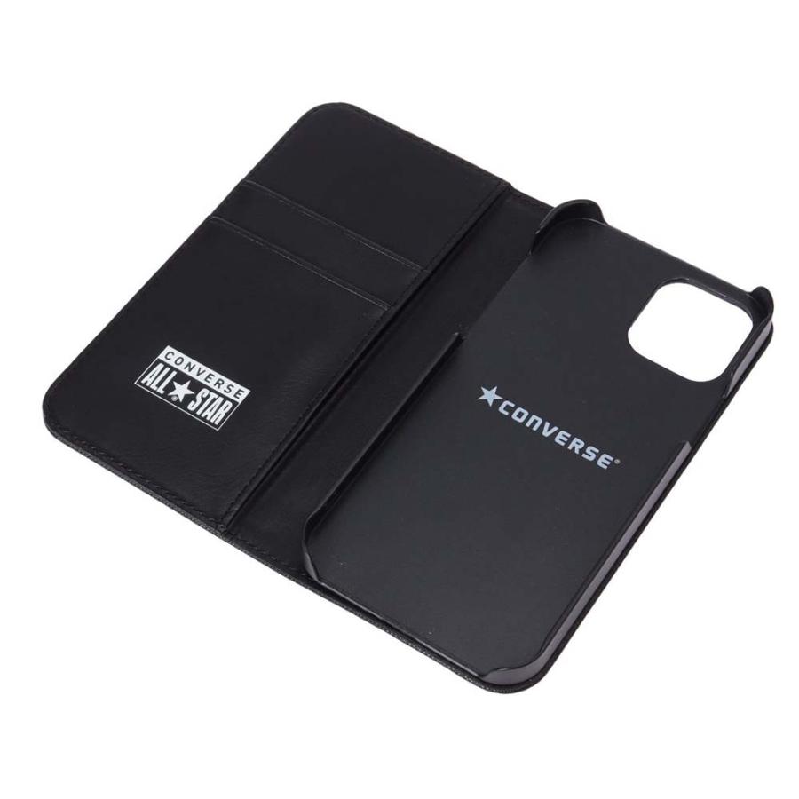 CONVERSE（コンバース） CONVERSE Logo PULeather Book Type Case BLACK【iPhone12 ...