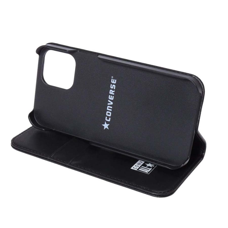 CONVERSE（コンバース） CONVERSE Logo PULeather Book Type Case BLACK【iPhone12 ...