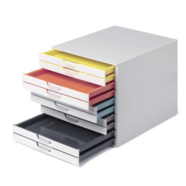 DURABLE VARICOLOR MIX10 デュラブル バリカラーミックス A4 縦型 レターケース 10段 おしゃれ オフィス用品 書類 ...