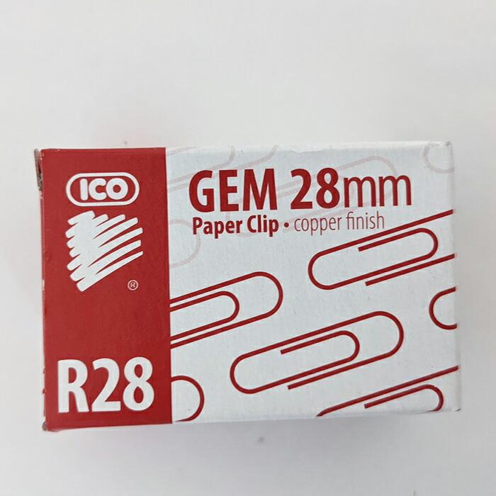 ICO イコ GEM Paper Clip 28mm ペーパークリップ Copper finish：100個入 かわいい おしゃれ 文房具 ...