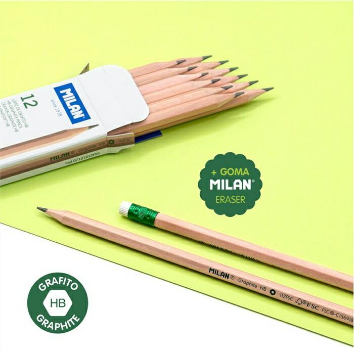 MILAN ミラン グラフィック 鉛筆 HB 12本セット GRAPHITE PENCILI おしゃれ かわいい ヨーロッパ 文房具 文具 ...