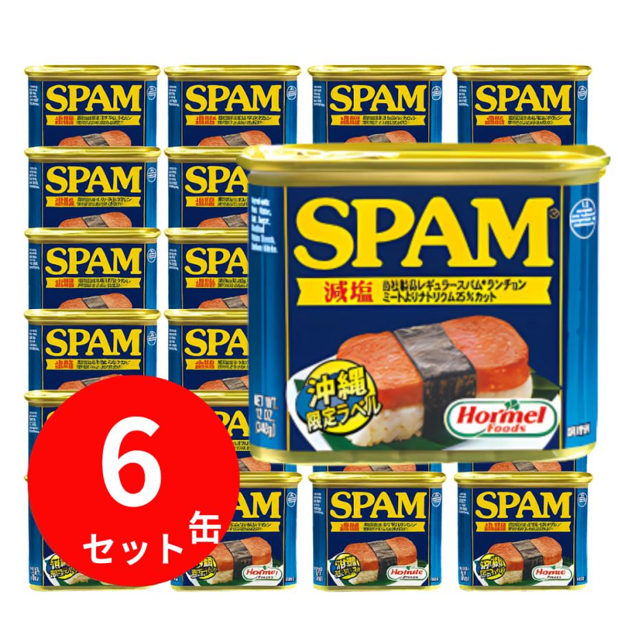 スパム 缶詰 沖縄 減塩 6缶 減塩スパム 340g × SPAM 非常食用品 : ニライマーケット - 通販 - Yahoo!ショッピング