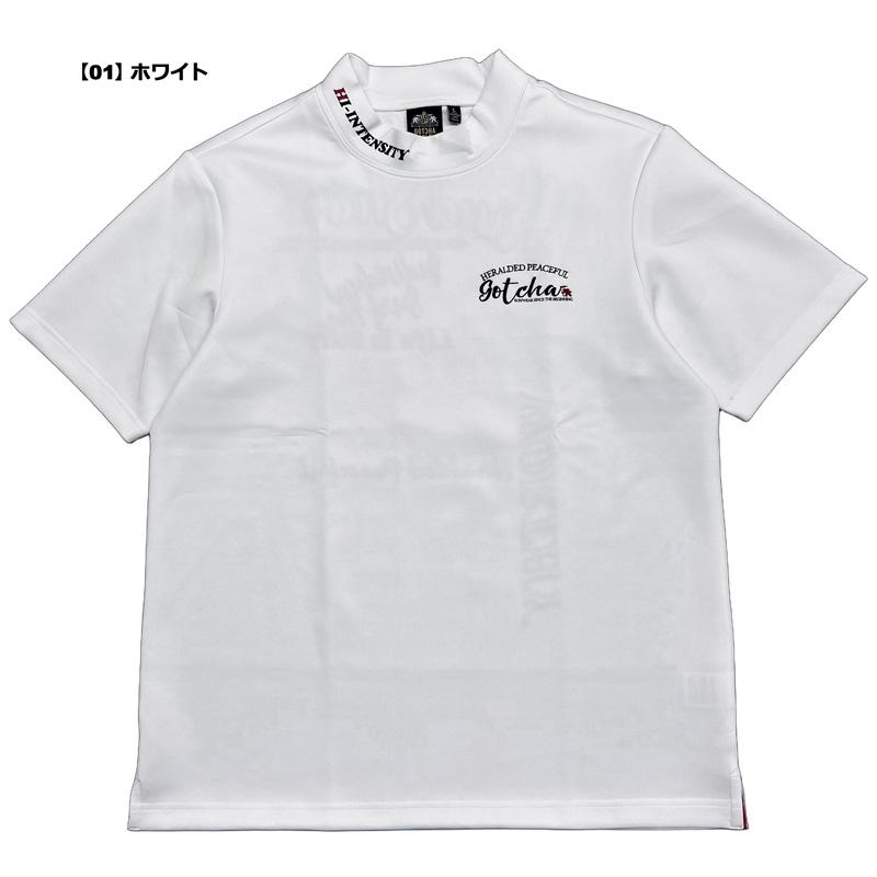 GOTCHA GOLF ガッチャゴルフ 2025 メンズ モックネック 半袖Tシャツ スムース ツートーンロゴ 252GG1001 25SS ゴルフウェア トップス モックシャツ APR1 ...