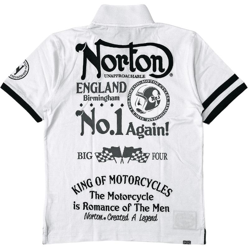SALE特価 ノートン 半袖 ポロシャツ 232N1231 No.1 刺繍 Norton 3SS2 半そで メンズ ファッション バイカー APR1 : ntwrn232n1231-spsl ...