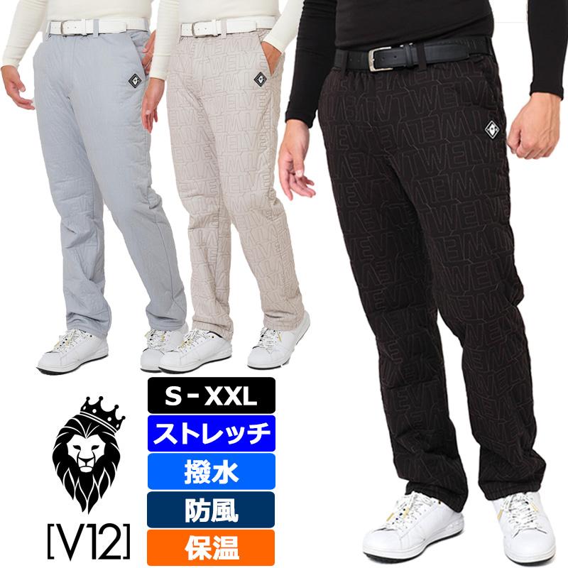 V12 ゴルフ メンズ ロングパンツ ZEROFITコラボ ZF WARM PANTS V122421-PN14 ストレッチ 撥水 防風 保温 ヴィ・トゥエルヴ TCBR ゴルフウェア ...