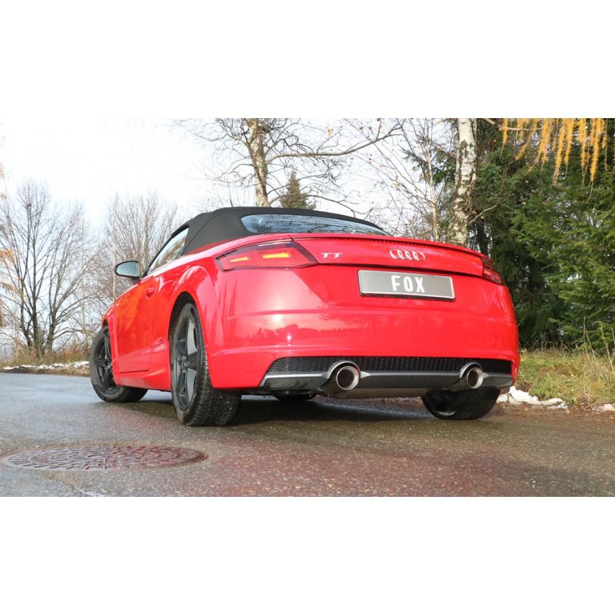 AUDI アウディ AUDI TT (8S) クーペ FF用 100mm 斜め 左右 リアマフラーFOX製 : THREE POINT - 通販 - Yahoo!ショッピング