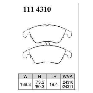 DIXCEL ブレーキパッド ベンツ Eクラス W212セダン E220 E250 E300 E350用 Mタイプ 低ダスト ディクセル製 ...