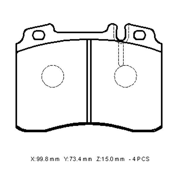 ベンツ W210 E430(210070) (0024201520) Eクラス 極 低ダスト フロント ブレーキパッド Vetto製 送料無料 ...