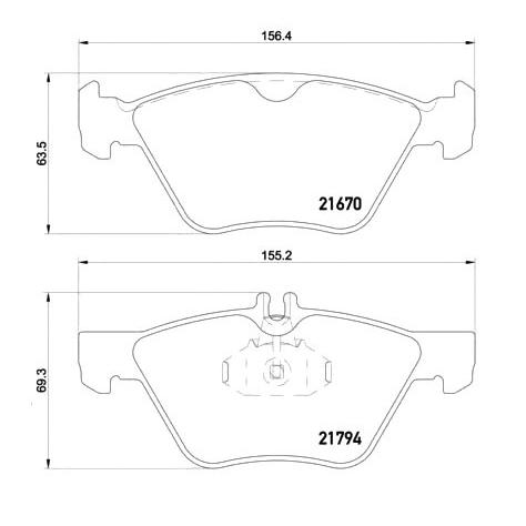 ベンツ W210 E430(210070)日本仕様車(0044200320) Eクラス 極 低ダスト フロント ブレーキパッド Vetto製 ...