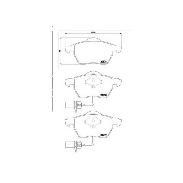 AUDI アウディ A4(8E)2.0(FF)(JZW698151N/8E0698151K) 極 低ダスト フロント ブレーキパッド ...