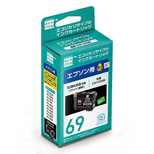 エコリカ エプソン ICBK69対応リサイクルインク ブラック ESP-E69B ECI-E69B 残量表示対応 : リユース店three-swings - 通販 - Yahoo!ショッピング