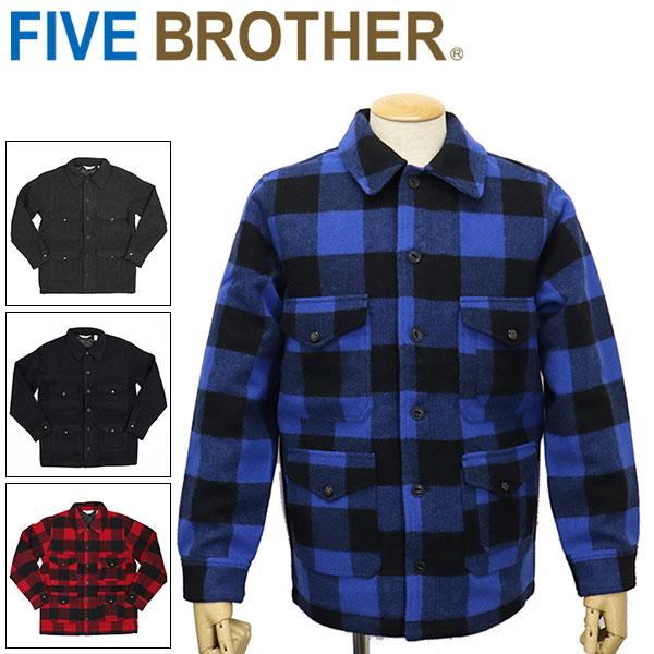 FIVEBROTHER FIVE BROTHER(ファイブブラザー) 1516101A ウール マッキーノジャケット 全4色 : THREE WOOD ヤフー店 - 通販 - Yahoo!ショッピング