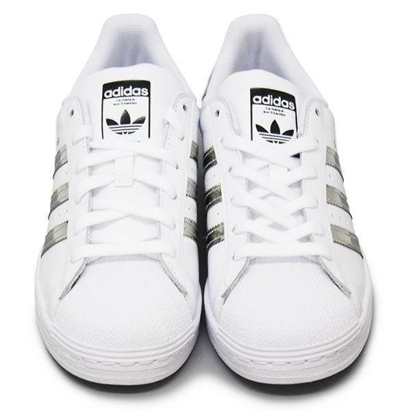SUPERSTAR adidas (アディダス) FW3915 W スーパースター レディース スニーカー フットウェアホワイトxシルバー ...