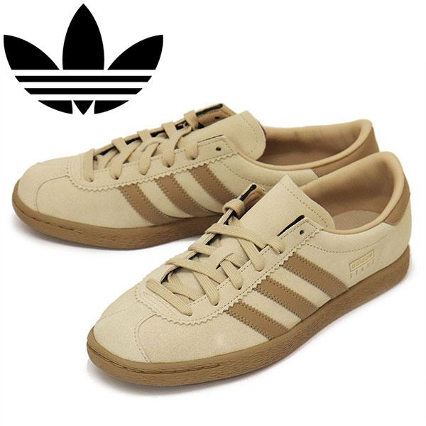 adidas Originals (アディダス) JI1886 STADT スニーカー マジックベージュxカードボードxゴールドメタリック ...