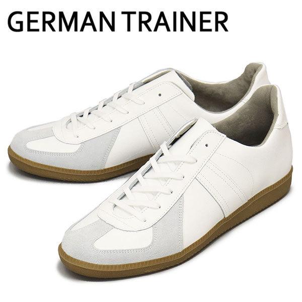 GERMAN TRAINER（ジャーマントレーナー） 1183 レザースニーカー WHITE スロバキア製 GT004 : THREE ...