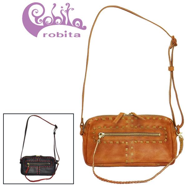 sale セール robita (ロビタ) CT-019 カウレザー ショルダーバッグ ファスナー付き 全2色 RBT067 : THREE ...