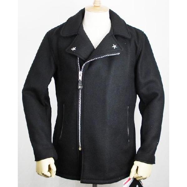 Schott N.Y.C SCHOTT(ショット) 769 WOOL ZIP PEA COAT(ウールジップピーコート） ネイビー ...