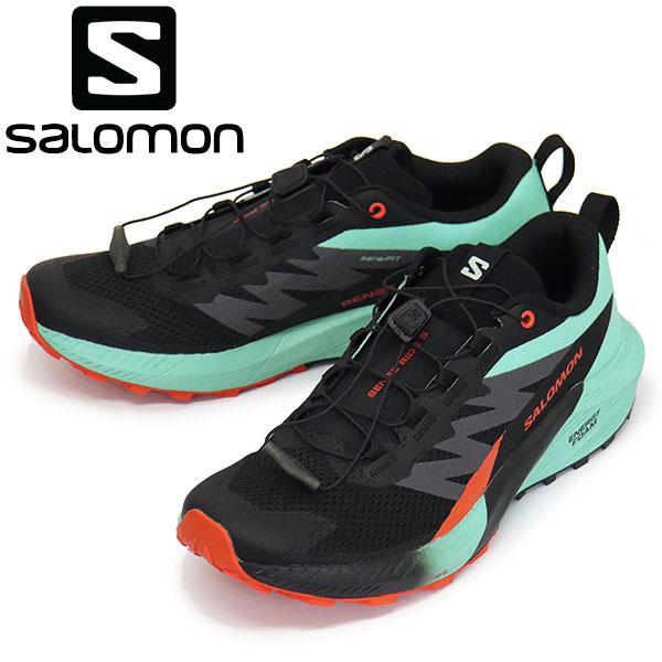 Salomon (サロモン) L47698200 SENSE RIDE 5 男性用トレイルランニングシューズ BLACK/BAY/CHERRY ...