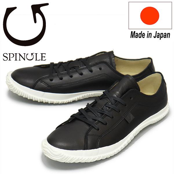 SPINGLE (スピングル) SP-105 カーフレザースニーカー 日本製 05Black SP014 : THREE WOOD ヤフー店 ...
