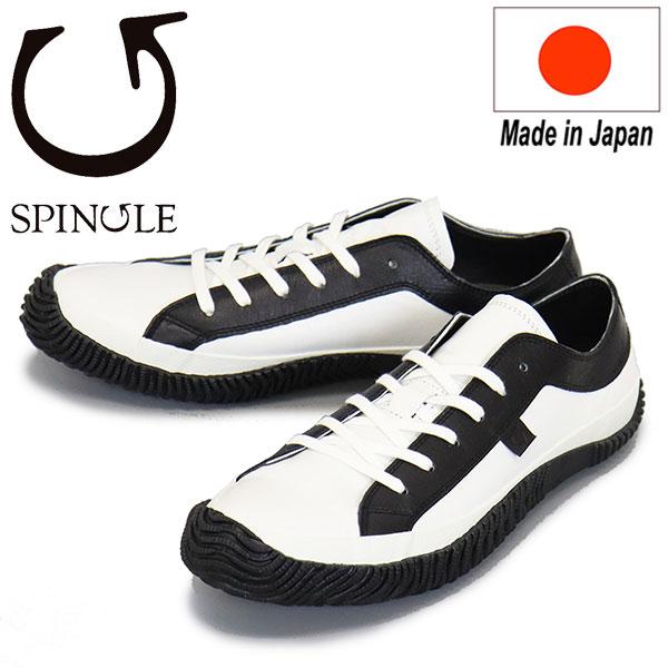 SPINGLE (スピングル) SP-110 カンガルーレザースニーカー 日本製 53 Shiro/Kuro SP019 : THREE ...