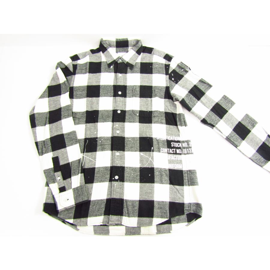 uniform experiment ユニフォームエクスペリメント FLANNEL CHECK DRIPPING B.D SHIRT ネル ...