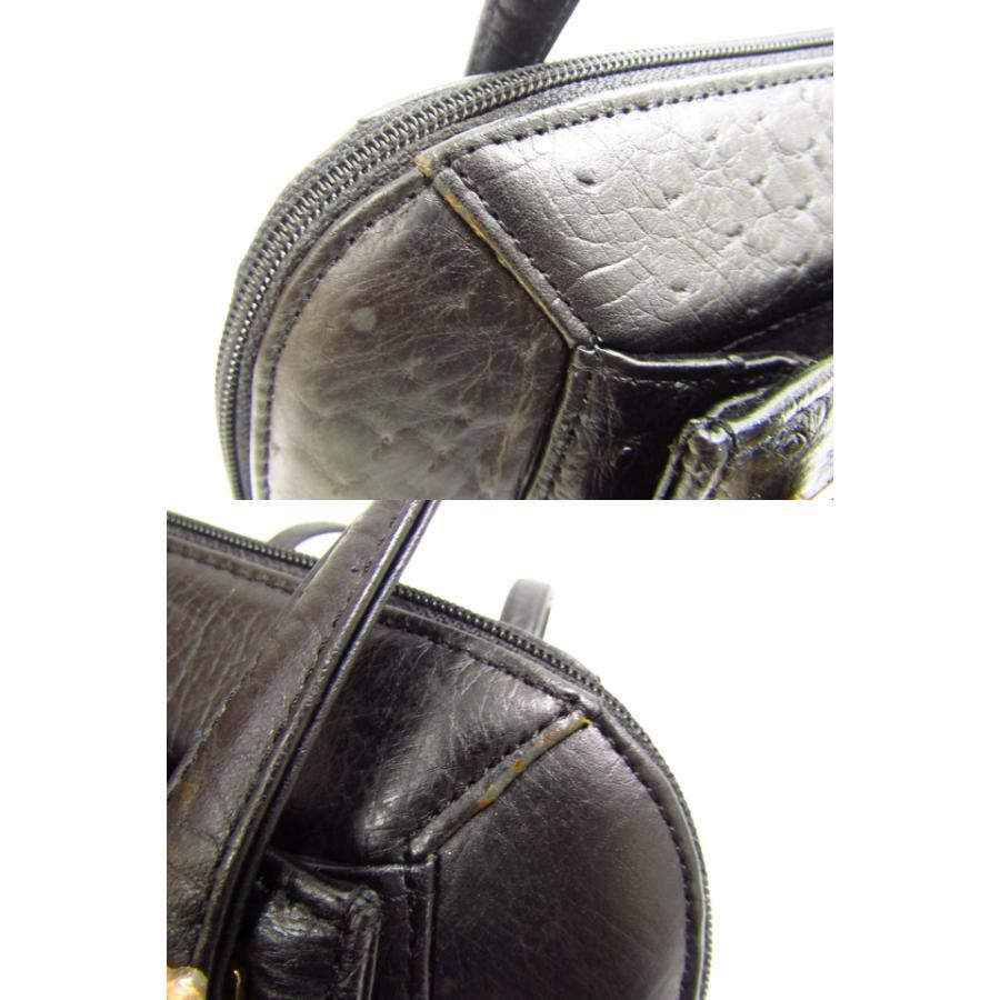 Ma'am ELEGANCE オーストリッチ ハンドバッグ ▽BG3837 Ma'am ELEGANCE オーストリッチ ハンドバッグ ▽BG3837