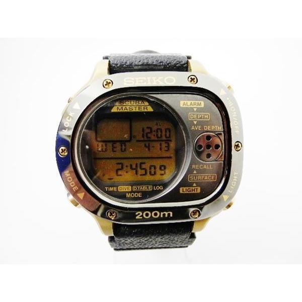 SEIKO 《腕時計/ウォッチ》SEIKO スキューバマスター クォーツ QZ M725-5A00 メンズ 腕時計 ブラック系【中古 ...