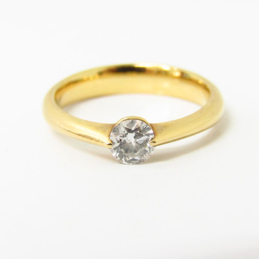 K18 YG イエローゴールド ダイヤモンド リング 指輪 約12号 0.30ct 約4.3g AC24878 : スリフト - 通販 - Yahoo!ショッピング