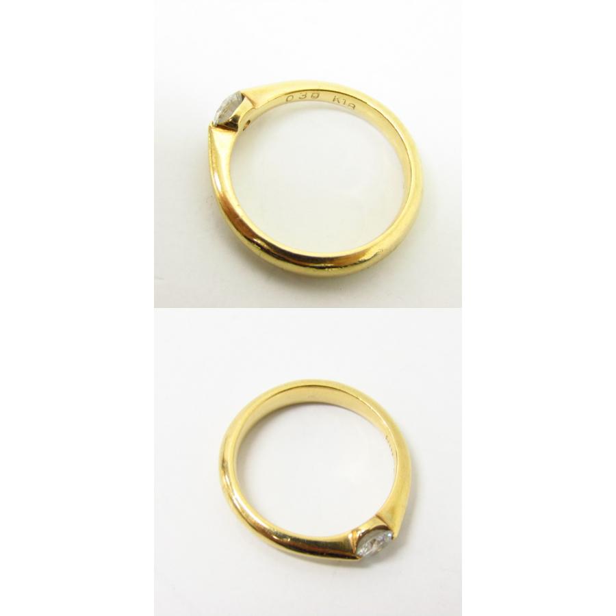 K18 YG イエローゴールド ダイヤモンド リング 指輪 約12号 0.30ct 約4.3g AC24878 : スリフト - 通販 - Yahoo!ショッピング