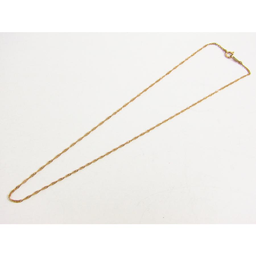 K18 金 YG イエローゴールド ネックレス チェーン 約1.7g 約40cm AC25524 : スリフト - 通販 - Yahoo!ショッピング