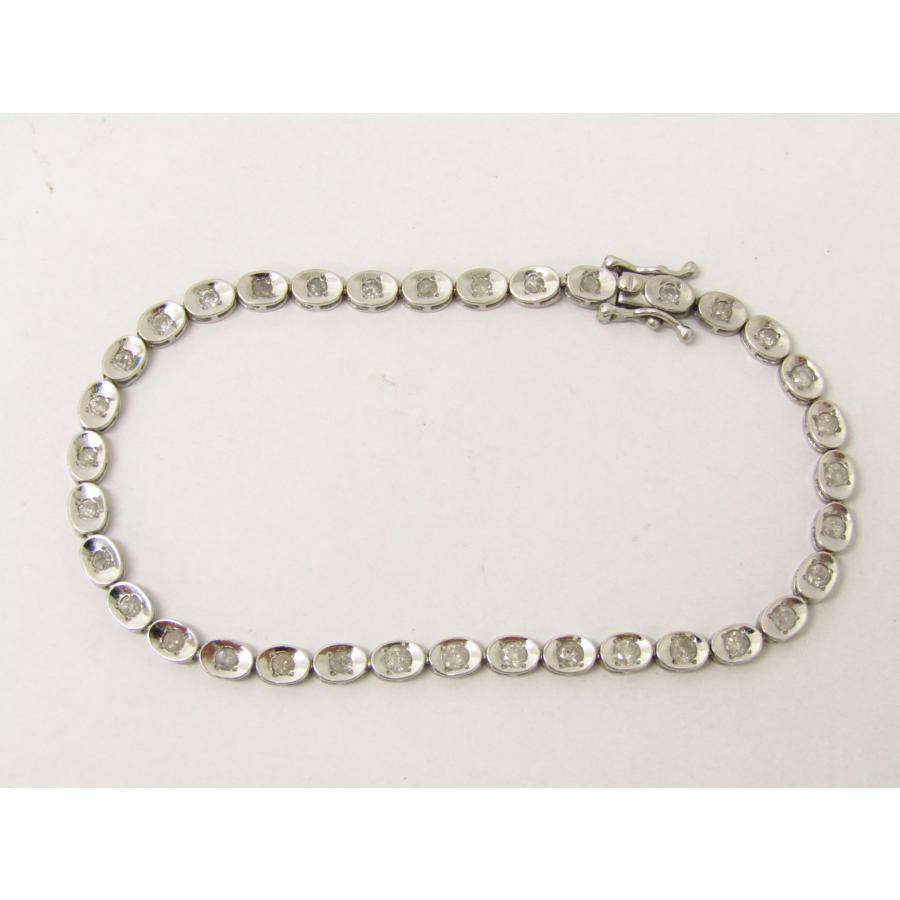 K14 WG ホワイトゴールド メレダイヤモンド ブレスレット 約4g 約16cm AC26097 : スリフト - 通販 - Yahoo!ショッピング